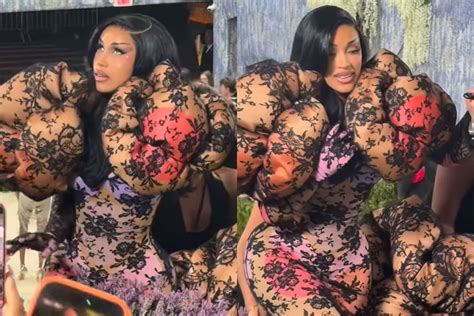 Cardi B Turns Heads On The Met Gala Red Carpet With Larger Than Life
