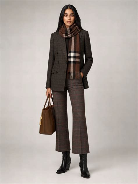 Chloé Virgin Wool Checked Flared Trousers The Fashion Square