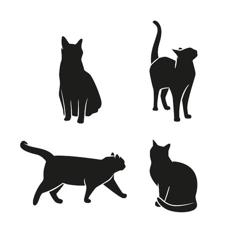Black Cat Silhouette Clipart Images Free Download On Magnific