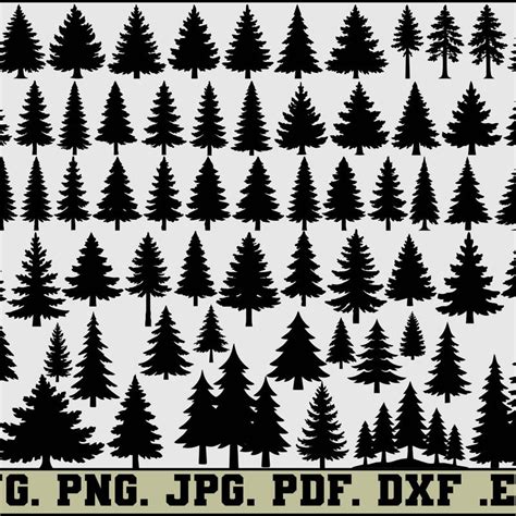 Evergreen Forest Sketch Etsy