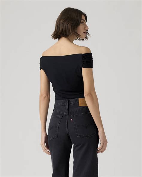 Tori Twisted Knit Top Black Levis® Mc