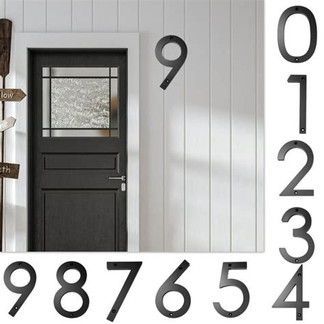 Oioii House Number For Outdoor Or Indoor Premium Rustic Cast Iron Numbers And Letters For Diy