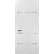 Pantry Kitchen Lite Door 24 X 80 With Hardware Quadro 4088 White Silk