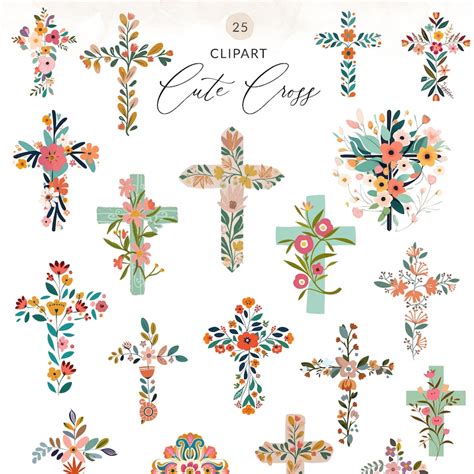 Cute Crosses Clipart Etsy Uk
