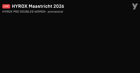 Ranking Of Hyrox Maastricht 2026 Pro Doubles Women