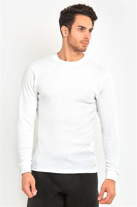 Knocker Men S Classic Waffle Knit Medium Weight Cotton Long Sleeve Light Thermal T Shirt Top
