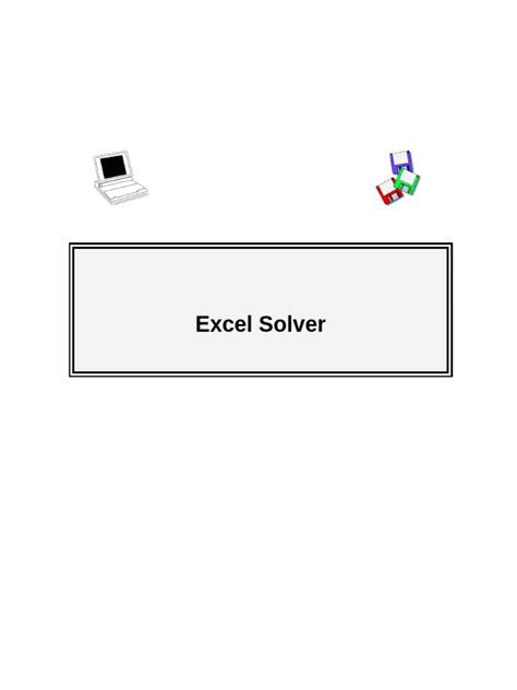 Using Excel Solver | PDF | Microsoft Excel | Parameter (Computer Programming)