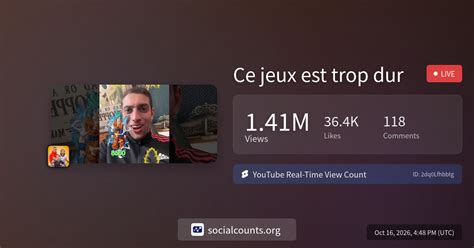 Ce Jeux Est Trop Dur Real Time Youtube Live View Count