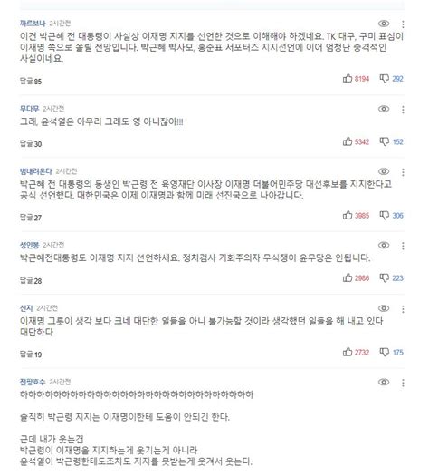 갑자기 박근혜 전 대통령이 되어버리는 다음 서담
