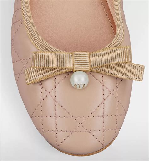 Dior Ballet Flat Nude Quilted Cannage Calfskin Dior Gr