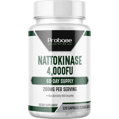 Probase Nutrition Nattokinase Supplement 120 Capsules For Cardio
