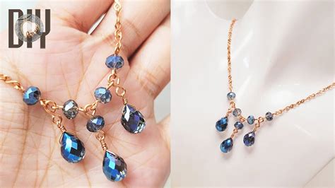 Wire Jewelry Making Tutorials For Beginners Crystal Rain Necklace