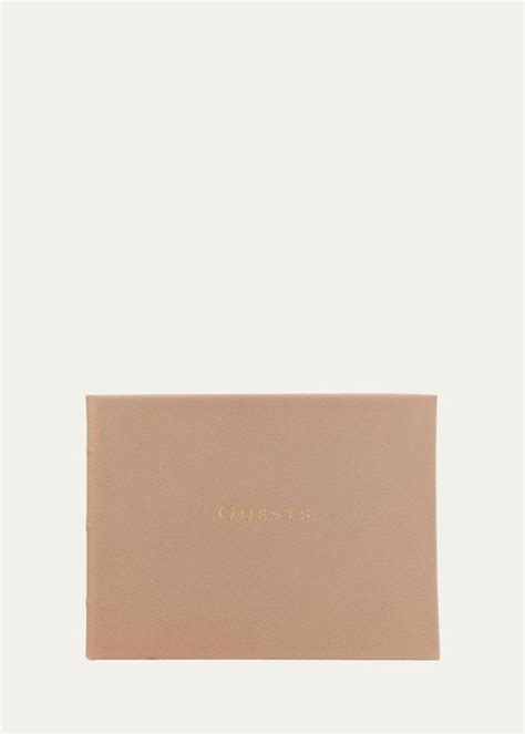 Graphic Image Leather Bound Guest Book Bergdorf Goodman