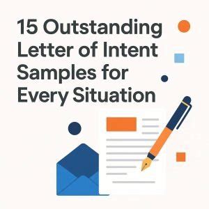 15 Outstanding Letter Of Intent Samples For Every Situation