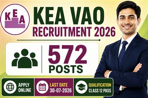 Kea Vao Recruitment 2026 Apply Online For 572 Posts Last Date 30 07