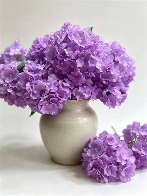 1 High Quality Purple Artificial Hydrangea Flower Diy Wedding Bouquets