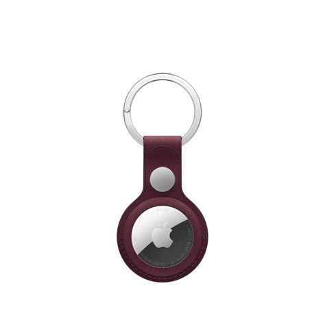 Airtag Finewoven Key Ring Burgundy Education Apple