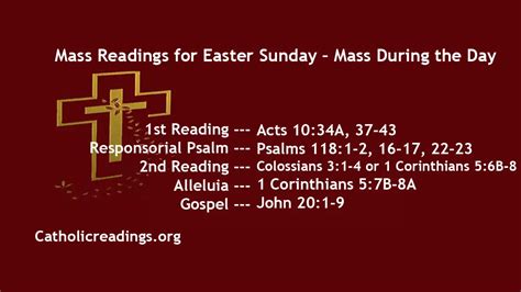 Easter Sunday Readings 2027 March 28 2027 Mass During The Day Homily