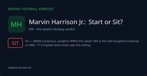 Marvin Harrison Jr Start Or Sit Fantasy Football Verdict Stat Pick