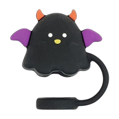 Cute Halloween Ghost Straw Topper Fun Ghost Straw Cover Spooky Ghost Straw Lid Reusable Drink