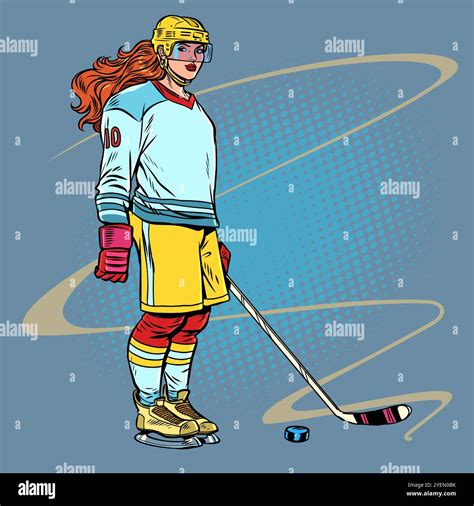 Woman Playing Hockey Stock Vector Images Alamy