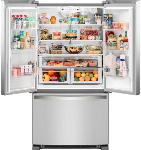 Whirlpool 36 In Wide 25 Cu Ft French Door Smart Refrigerator With