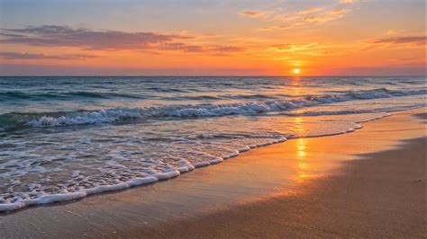 Sunset Beach 2 Hours Of Gentle Surf And Ocean Breeze No Music Youtube