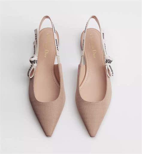 Jadior Slingback Flat Nude Technical Fabric Dior Lt