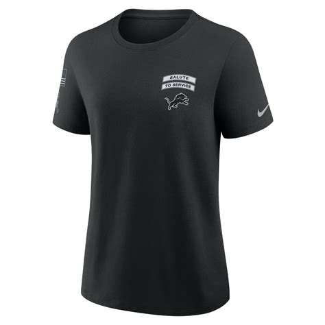 Womens Detroit Lions Nike Black 2026 Salute To Service T Shirt