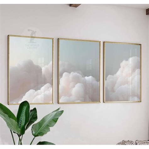 Cloud Poster Prints Pastel Sky Minimalist Nature Wall Decor Bedroom