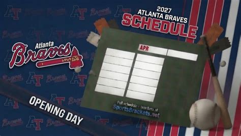 Atlanta Braves 2027 Schedule Printable Pdf Dates And Opponents Sports