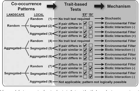 Figure 2 From A Trait‐based Framework For Discerning Drivers Of Species Co‐occurrence Across