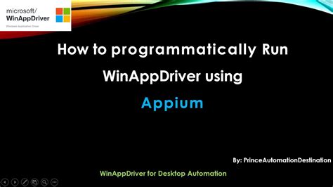 32 Running Win App Driver Through Appium Service Youtube