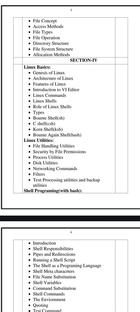 Mca 2nd Semester Operating System And Shell Programing Notes In English