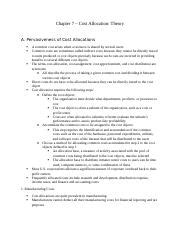 Chapter Cost Allocation Theory Docx Chapter Cost Allocation Theory A Pervasiveness