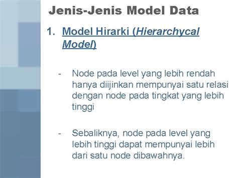 Model Basis Data Definisi Model Data Model Data