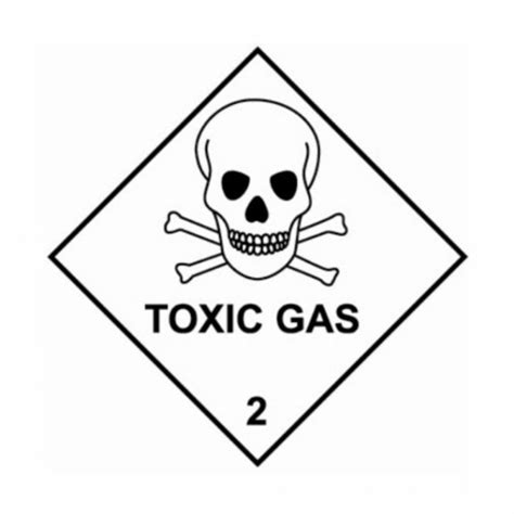 Un Hazard Warning Diamond Aluminium 250x250mm Class 2 Toxic Gas