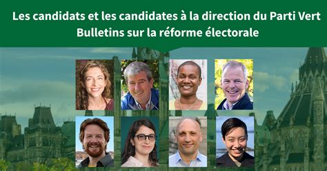 Candidats Et Candidates à La Direction Du Parti Vert Bulletins Sur La
