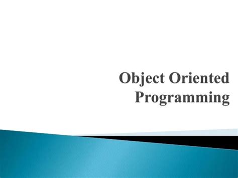 Ppt Object Oriented Programming Powerpoint Presentation Free