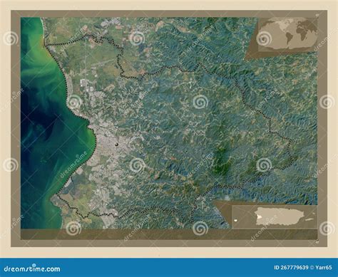 Mayaguez Puerto Rico High Res Satellite Capital Stock Illustration