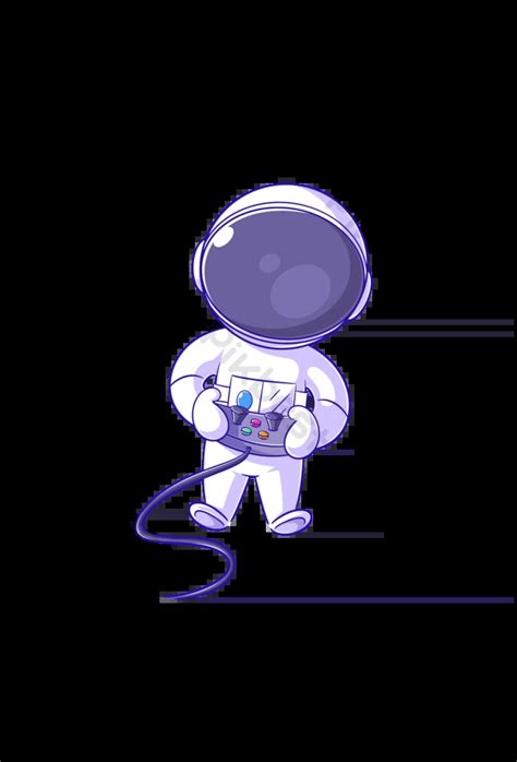 Astronaut Is Playing Console Game Cartoon Png Images Ai Free Download