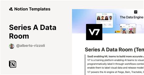 Series A Data Room Template Notion Marketplace