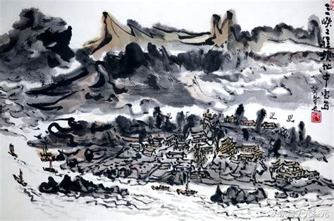 山深景色新江河萬里長陳剛譚曉波徐文國國畫山水作品欣賞 每日頭條