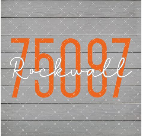 Rockwall 75087 Zip Code Png Digital File Instant Download Etsy