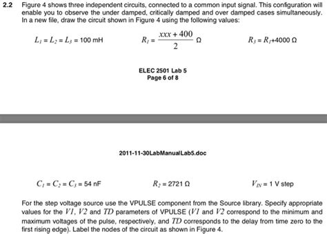 Solved Help With A Part From RLC Circuit Response Lab Note Chegg