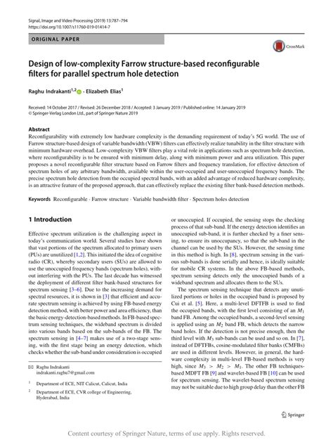 Design Of Low Complexity Farrow Structure Based Reconfigurable Filters For Parallel Spectrum