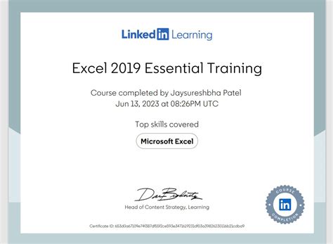 jay patel on linkedin excel2019 essentialtraining continuouslearning dataanalysis…