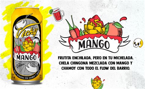 Cerveza Vicky Mango 24 Latas 473 Ml Aroma Con Notas De Mango Fresco Y