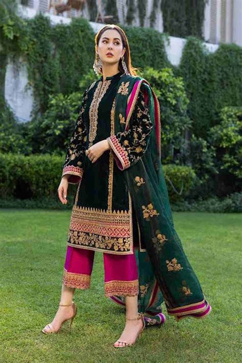 Zainab Chotani Velvet Tunne Suits By Sadia