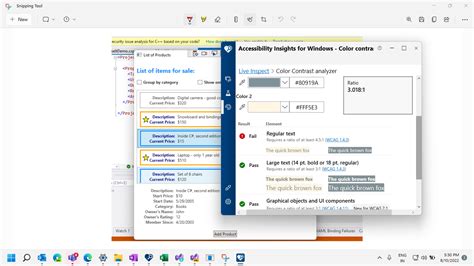 a11y core wpf databindingdemo listofproducts nontextcontrast the